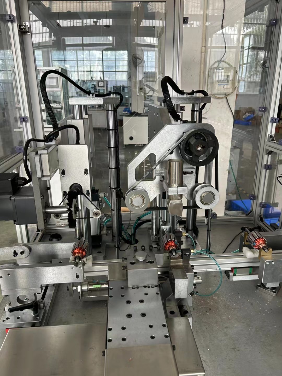 Commutator Turning Machine On Auto Production Line