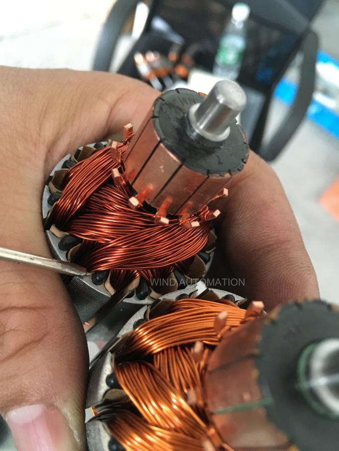 Dual Flyer Armature Winding Machine / Lap Winding Machine For 4poles Rotor